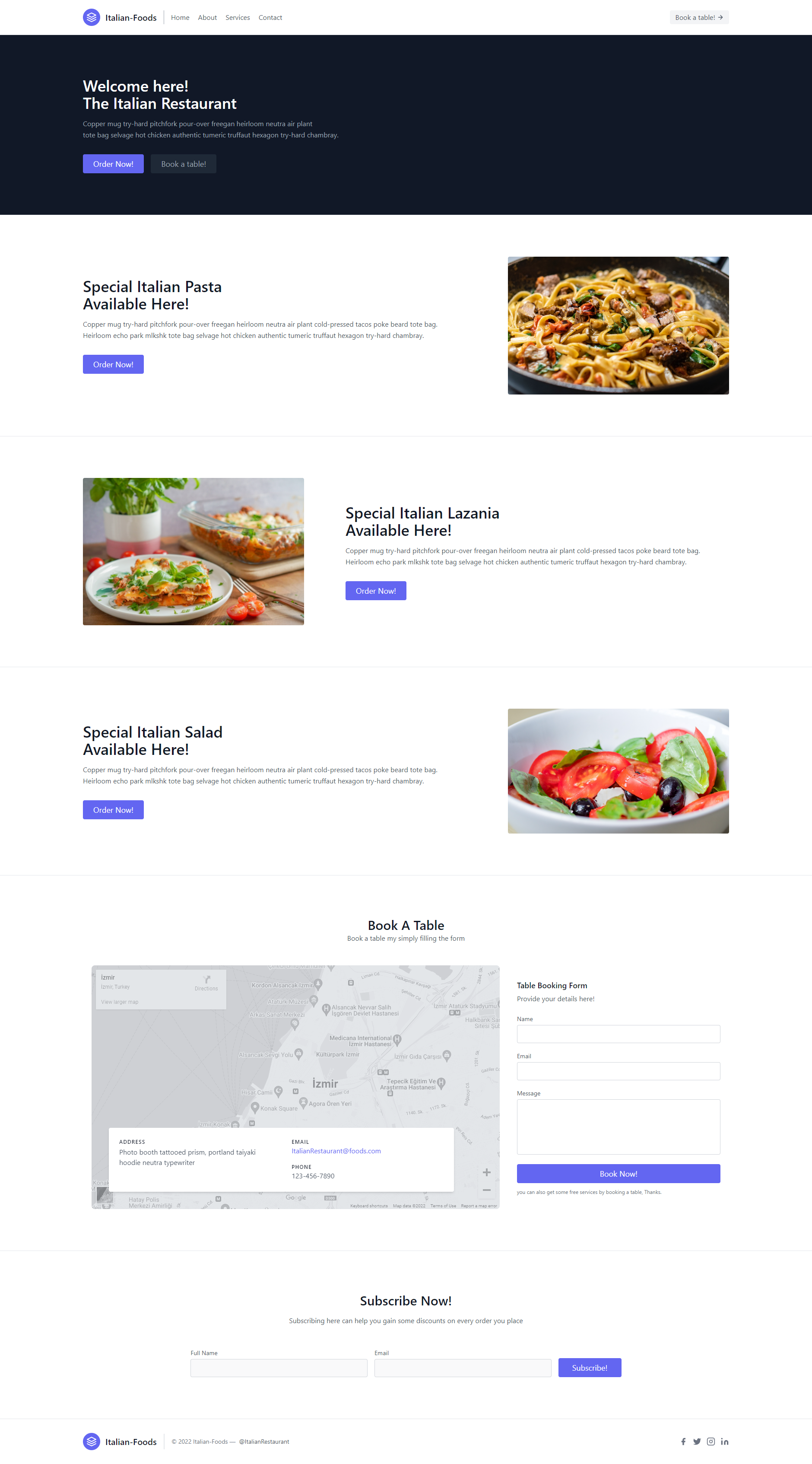 Italian Foods Website Design by Saad on Dribbble