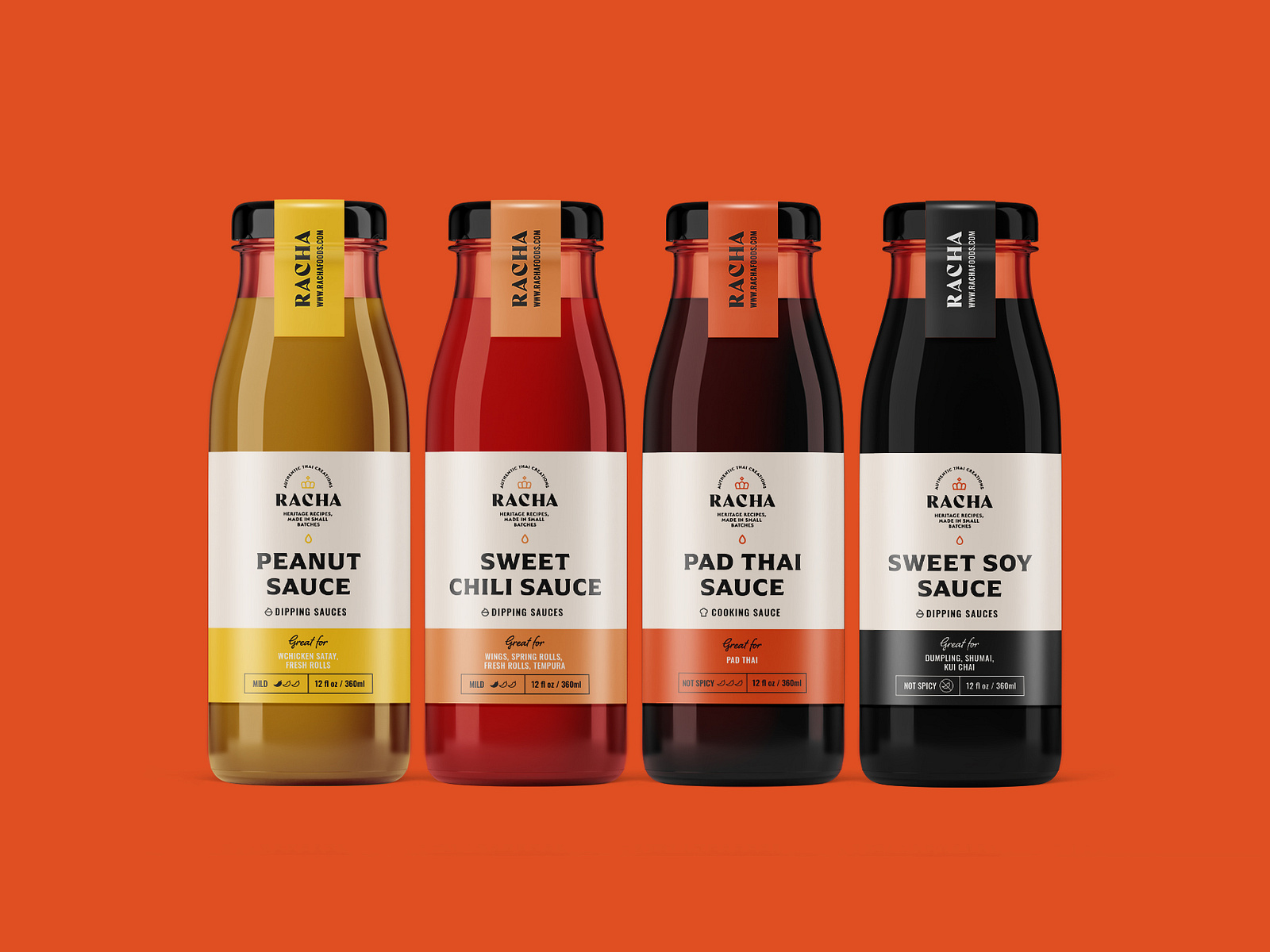 Racha Sauces Branding and Package Design by Olga on Dribbble