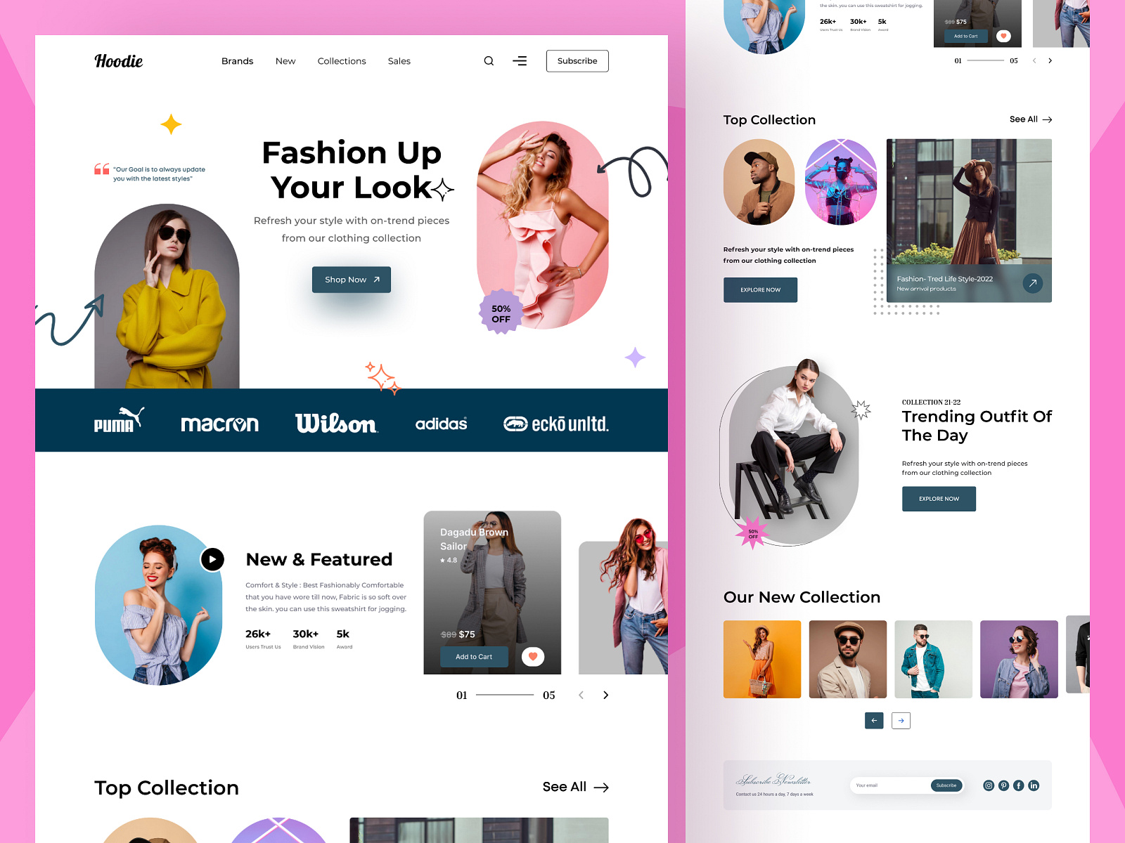 Fashion E-Commerce Website Landing Page Design by Oyolloo on Dribbble