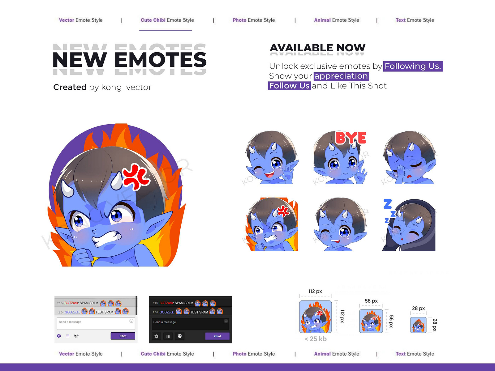Demon Vibes Expressive Twitch Emotes 🔥👹 by Kong Vector on Dribbble
