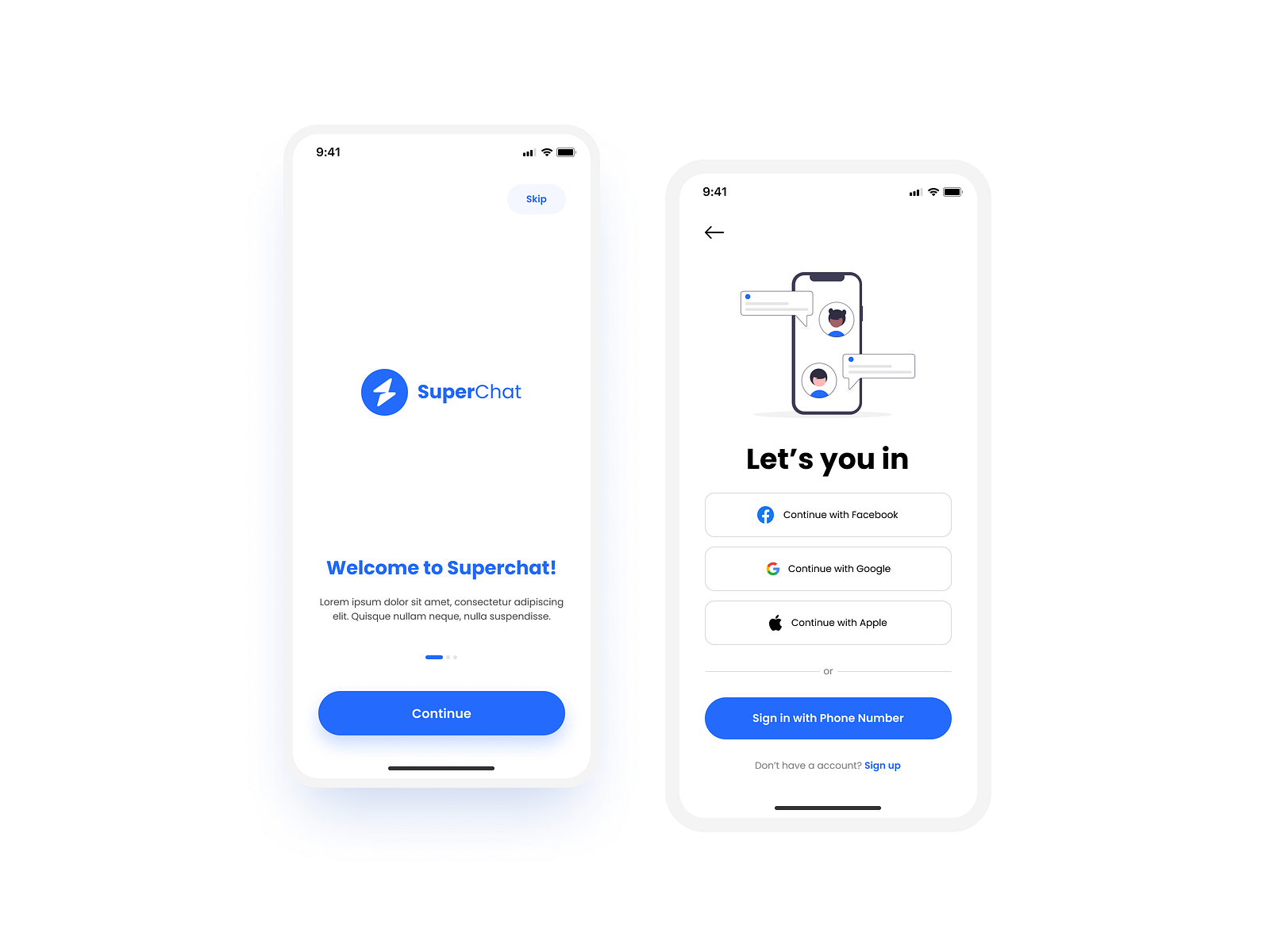 Welcome and Sign in Screens Design by Sahrul A. on Dribbble