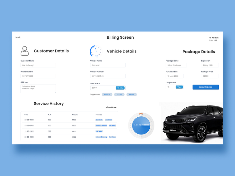 Service Center Billing Panel UI Redesign by Haspr - Brand Experience ...