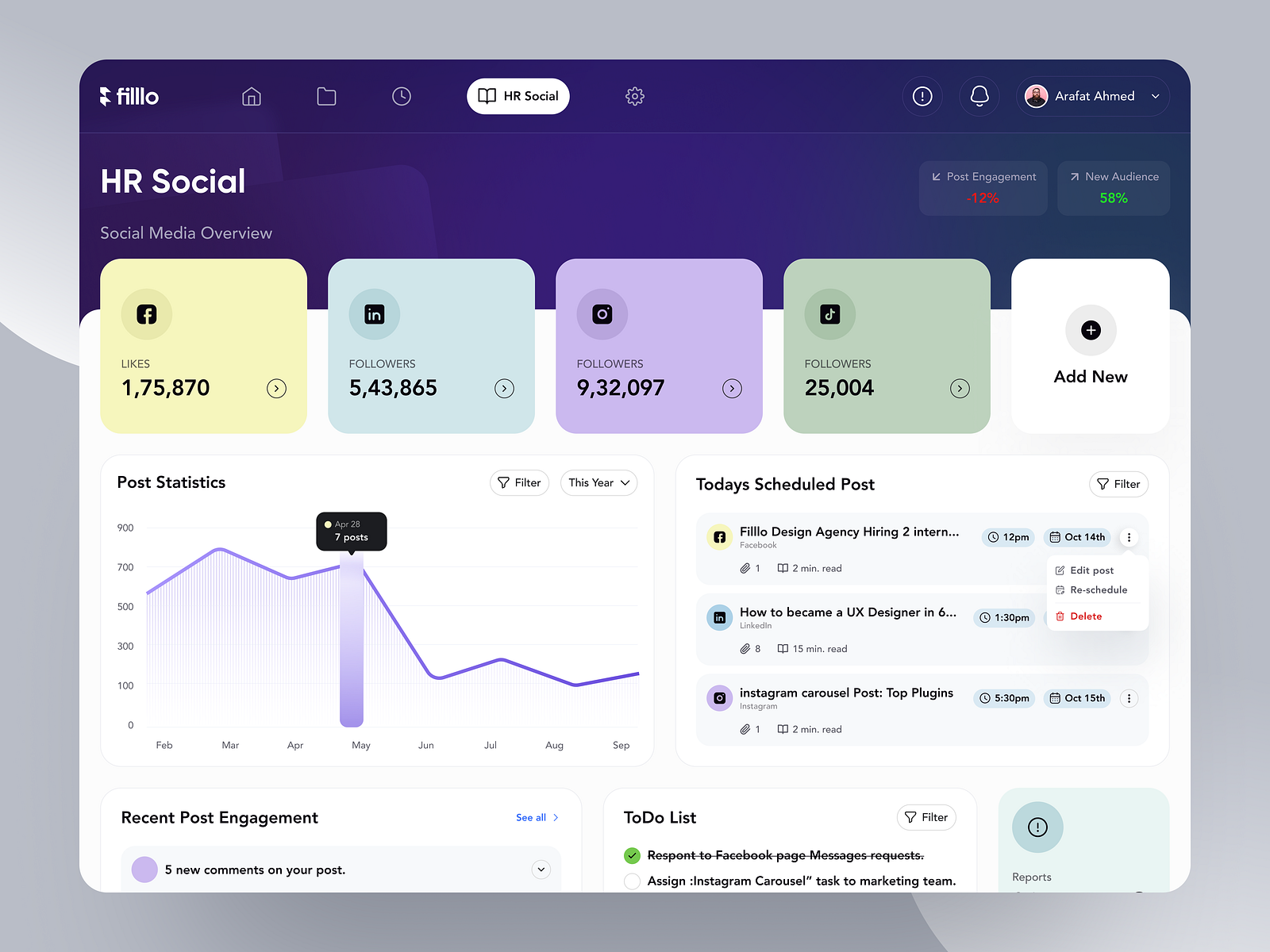 HR Management Web App by Arafat Ahmed Chowdhury for Filllo Design ...