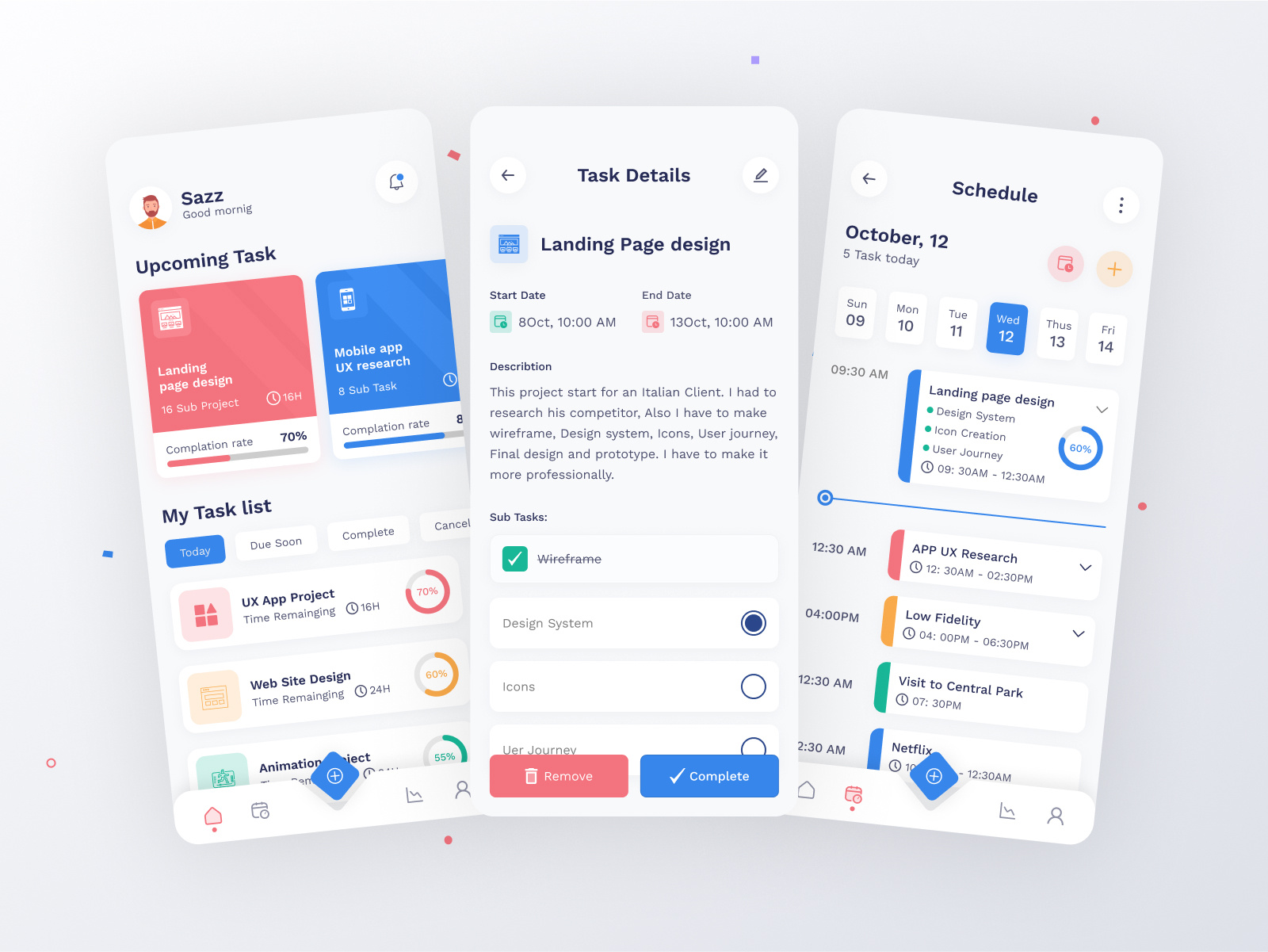 Task management mobile app case study by Sazzadul Kabir on Dribbble