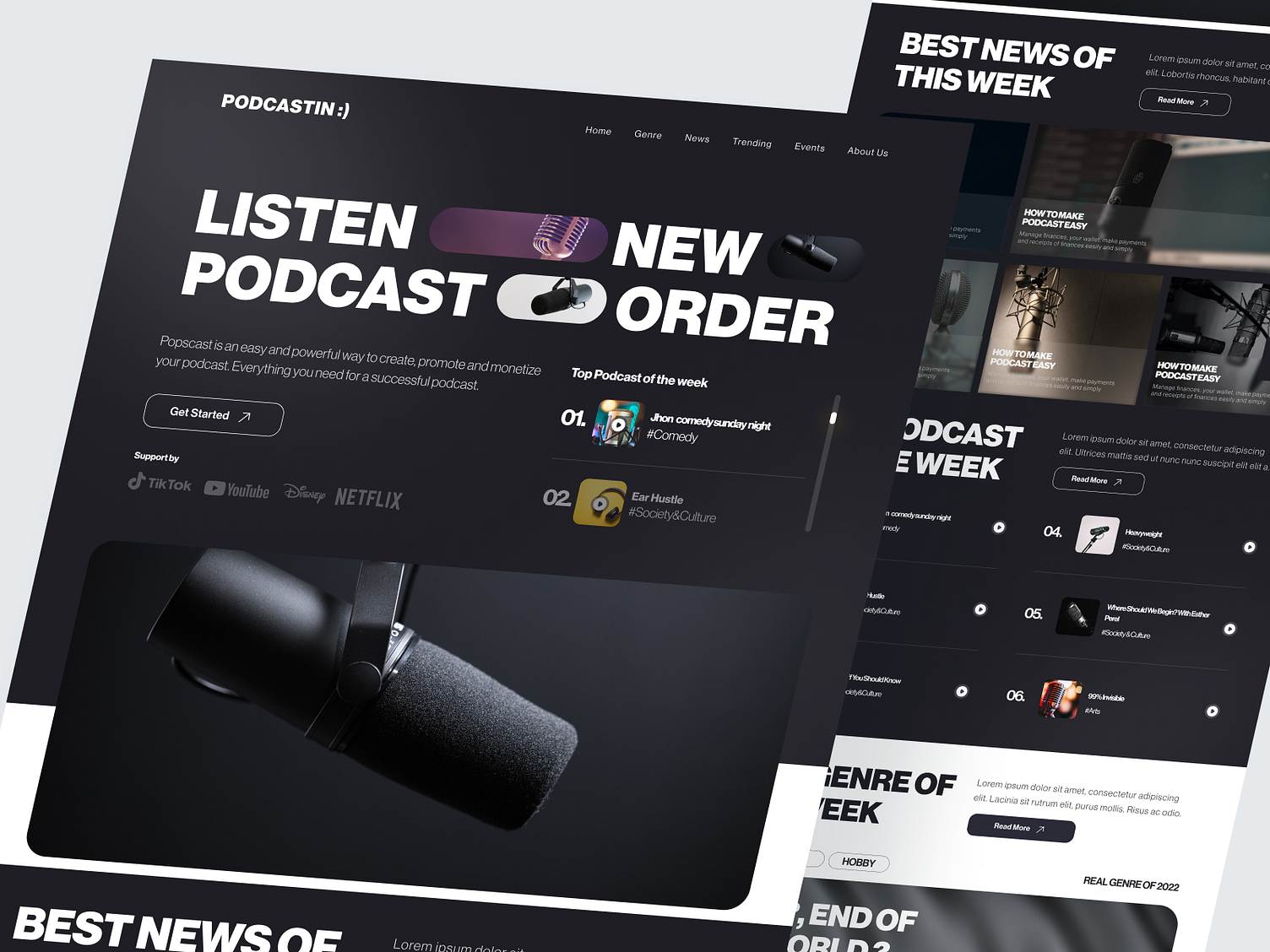 PODCASTIN - PODCAST APP by Habibi 🤖 for Kretya Studio on Dribbble