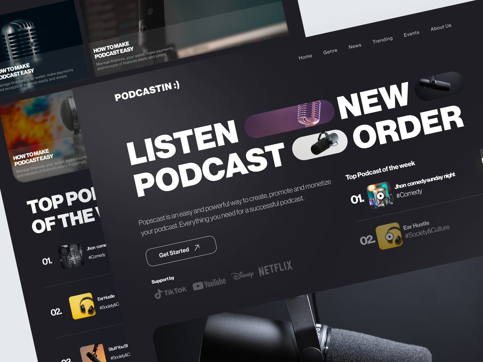 PODCASTIN - PODCAST APP by Habibi 🤖 for Kretya Studio on Dribbble