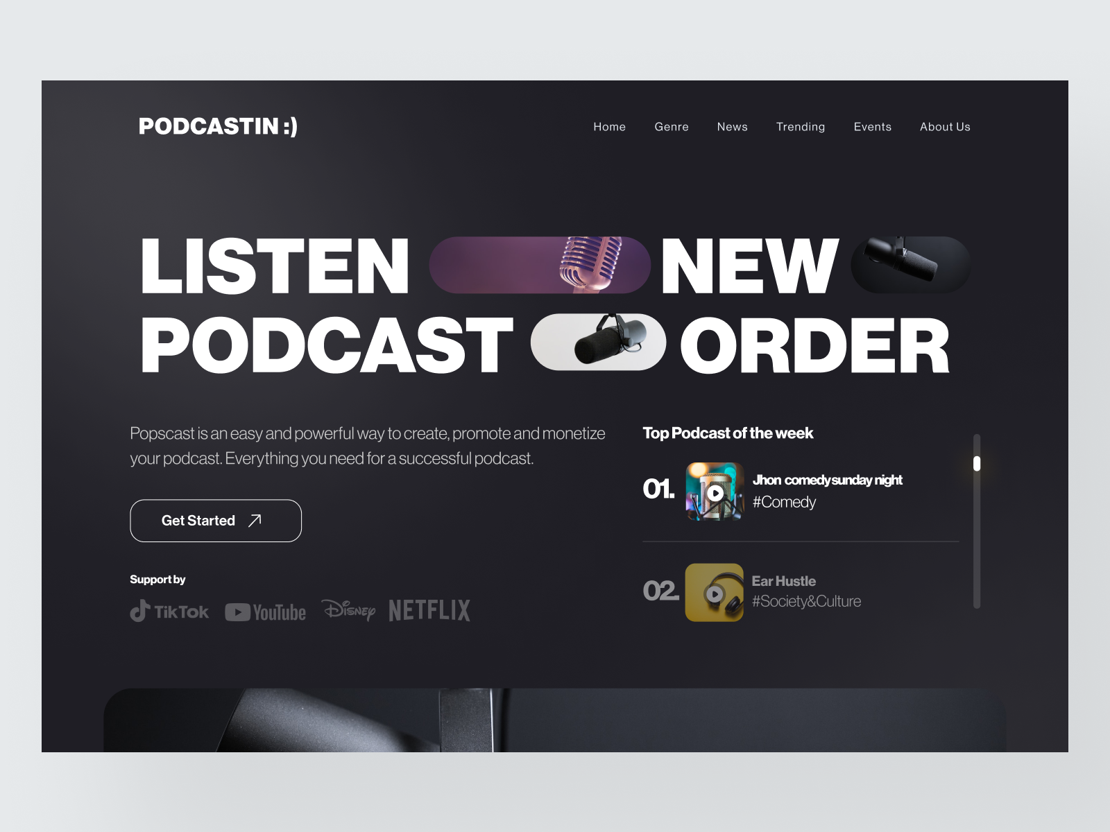 PODCASTIN - PODCAST APP by Habibi 🤖 for Kretya Studio on Dribbble