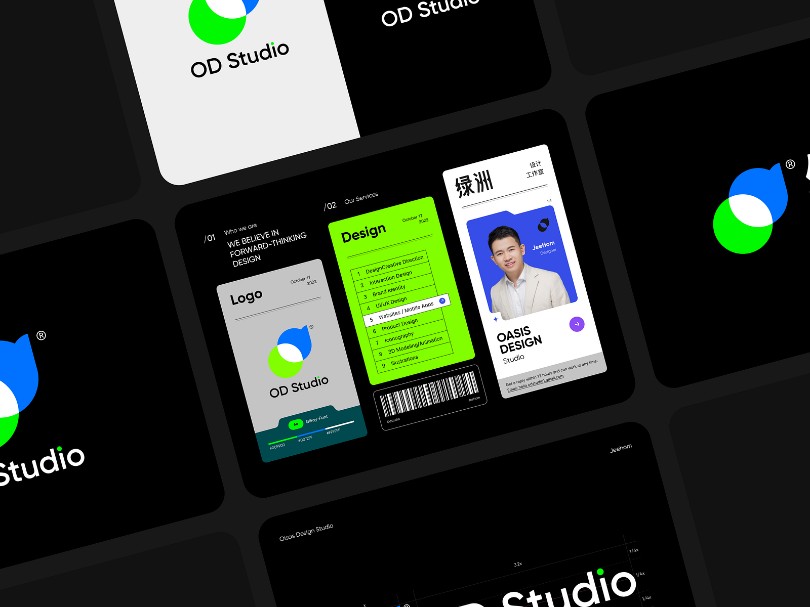 Branding: OD studio logo design, visual identity by Jim ØDStudio for OD ...