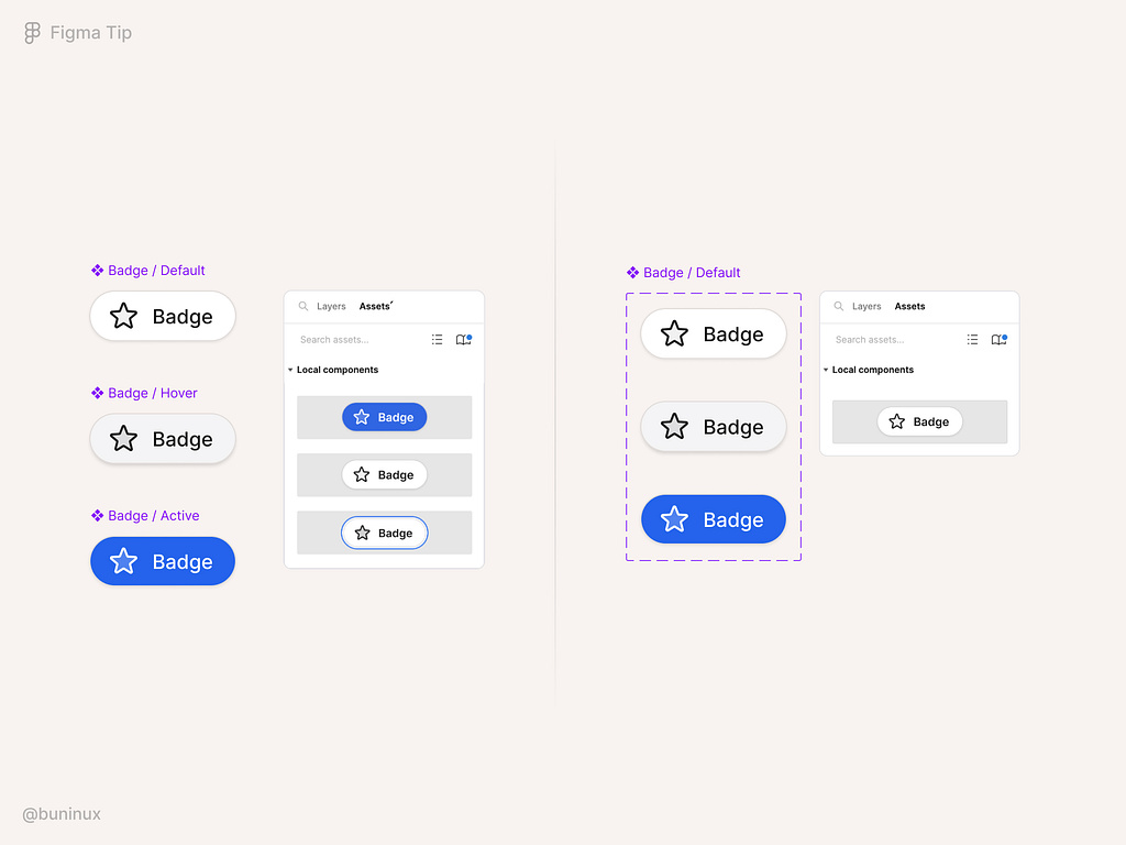 Use variants to have fewer components in Figma by Bunin Dmitriy on Dribbble