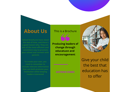 School Brochure Design using Canva by Soumyadip Sengupta on Dribbble