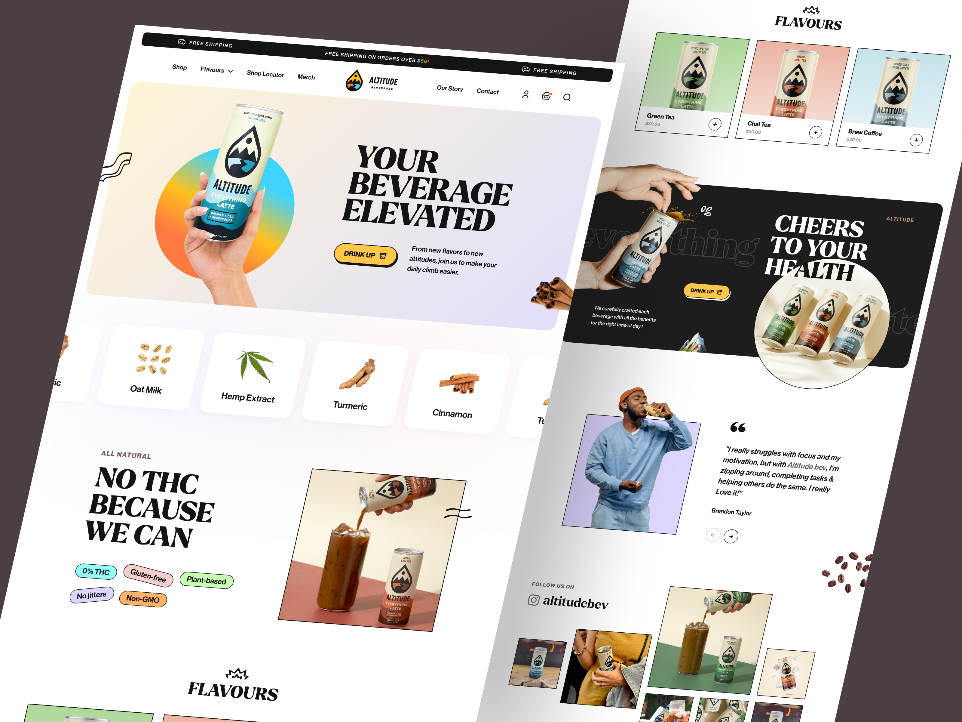 Beverage Landing Page by Farzan Faruk for Rylic Studio on Dribbble