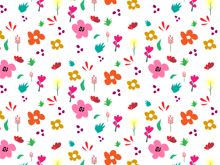 Color flower patterns by Snekha on Dribbble