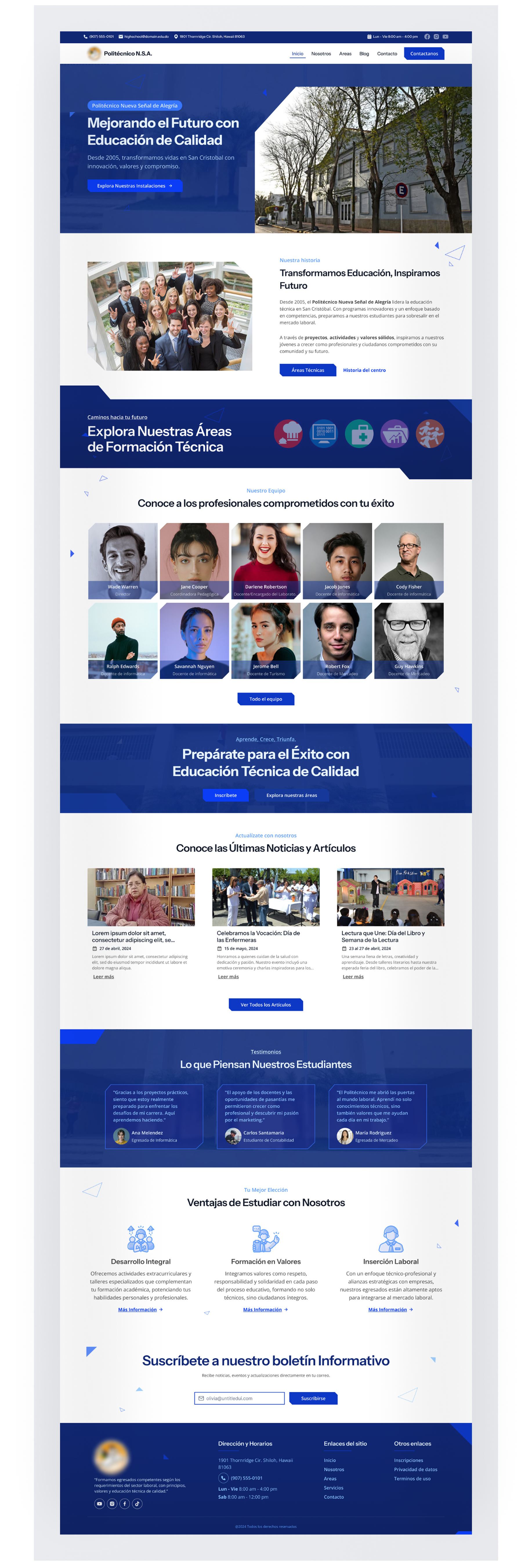 Modern High School Website Design 🎓 by Isael as Designer on Dribbble