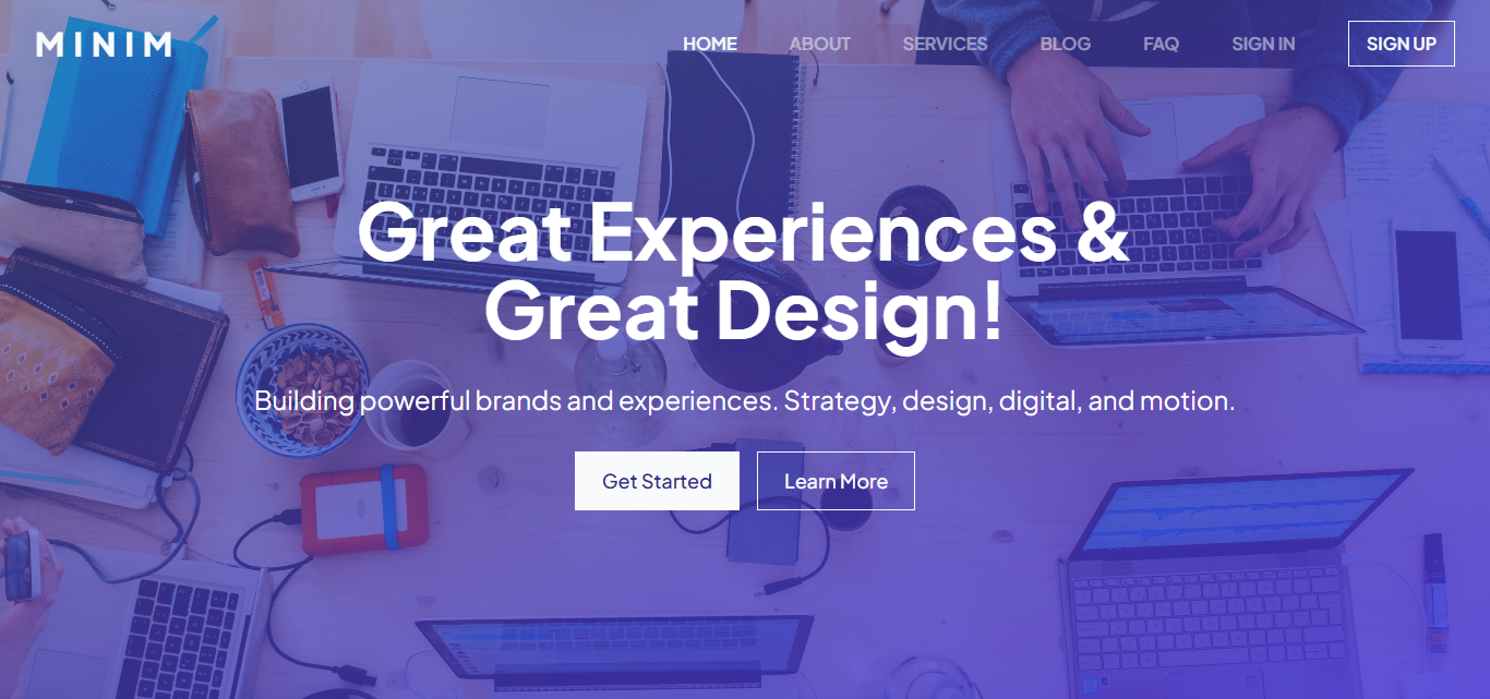 Simple Hero Section Design For Landing Page by Andrey Anugrah Putra on ...