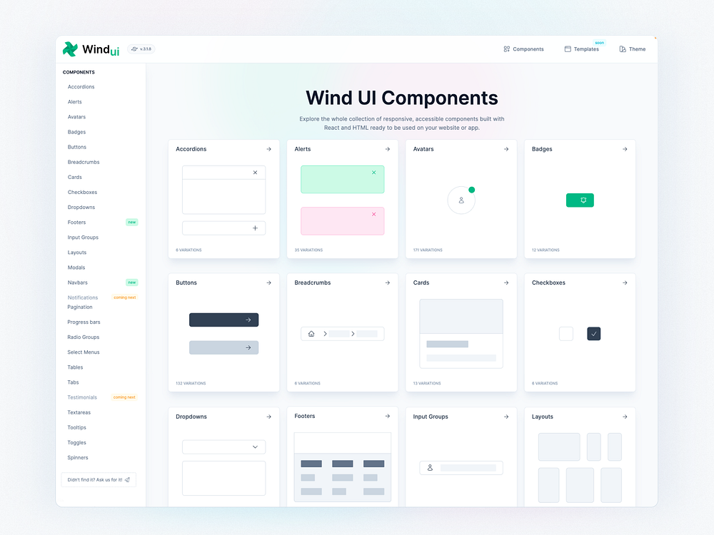 UI Library designs, themes, templates and downloadable graphic elements ...