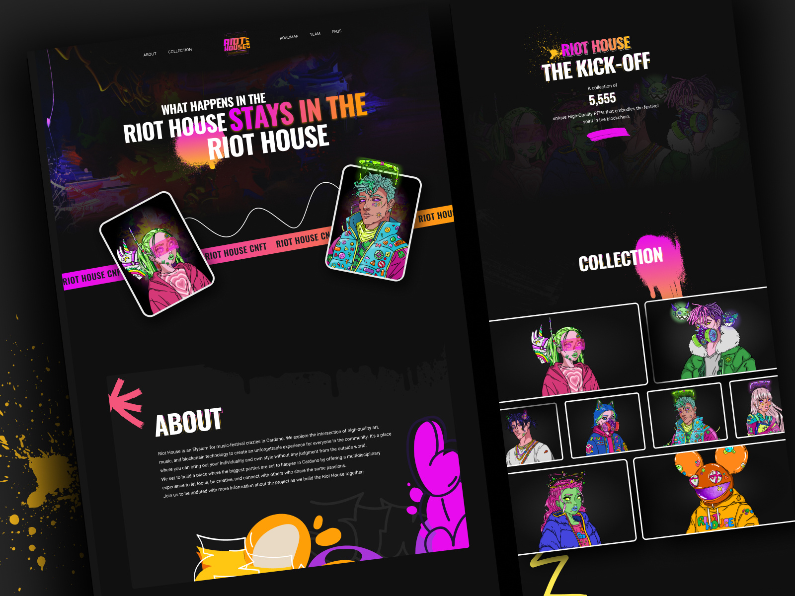 RIOT HOUSE - NFT WEBSITE DESIGN - NFT LANDING PAGE UI DESIGN by ...
