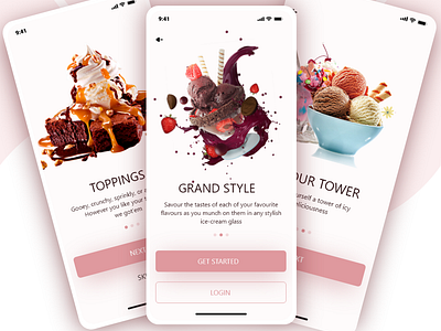 Ice Cream App by Emmanuel Amexo on Dribbble