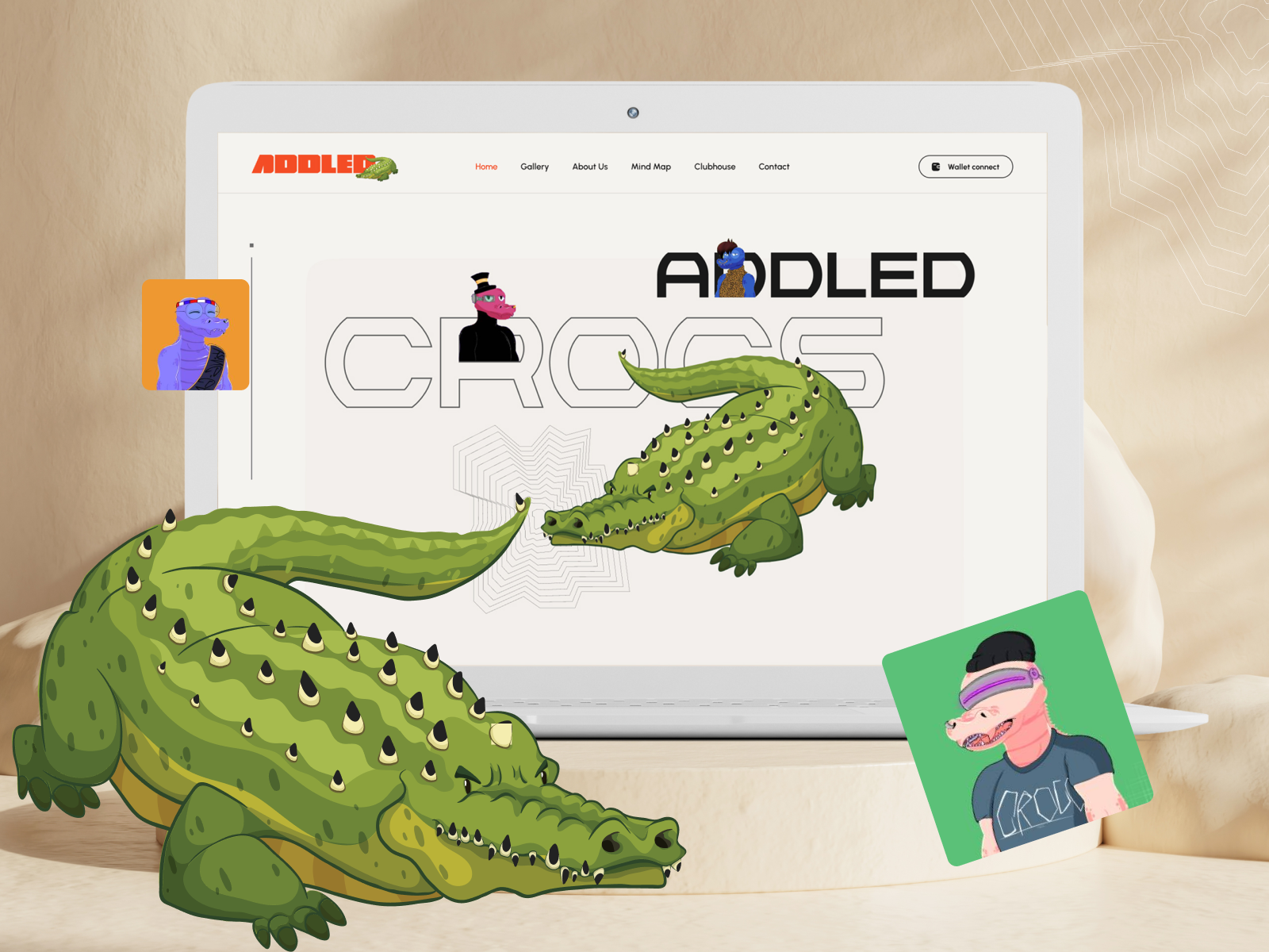 ADDLED CROCS - NFT WEBSITE DESIGN - NFT LANDING PAGE DESIGN by ...