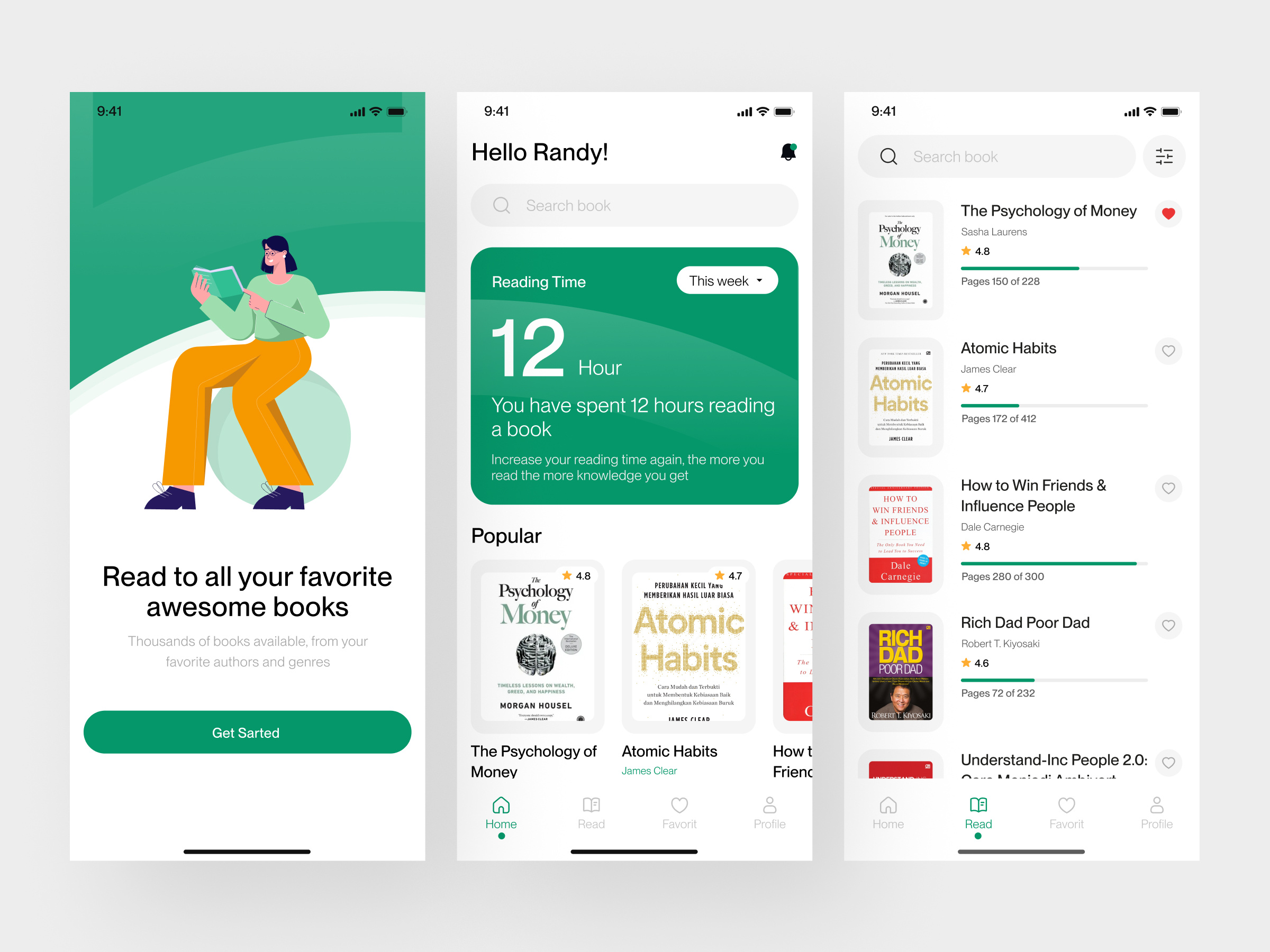 Bacaan - Book Apps by Ricky Bahtiar for Nija Works on Dribbble