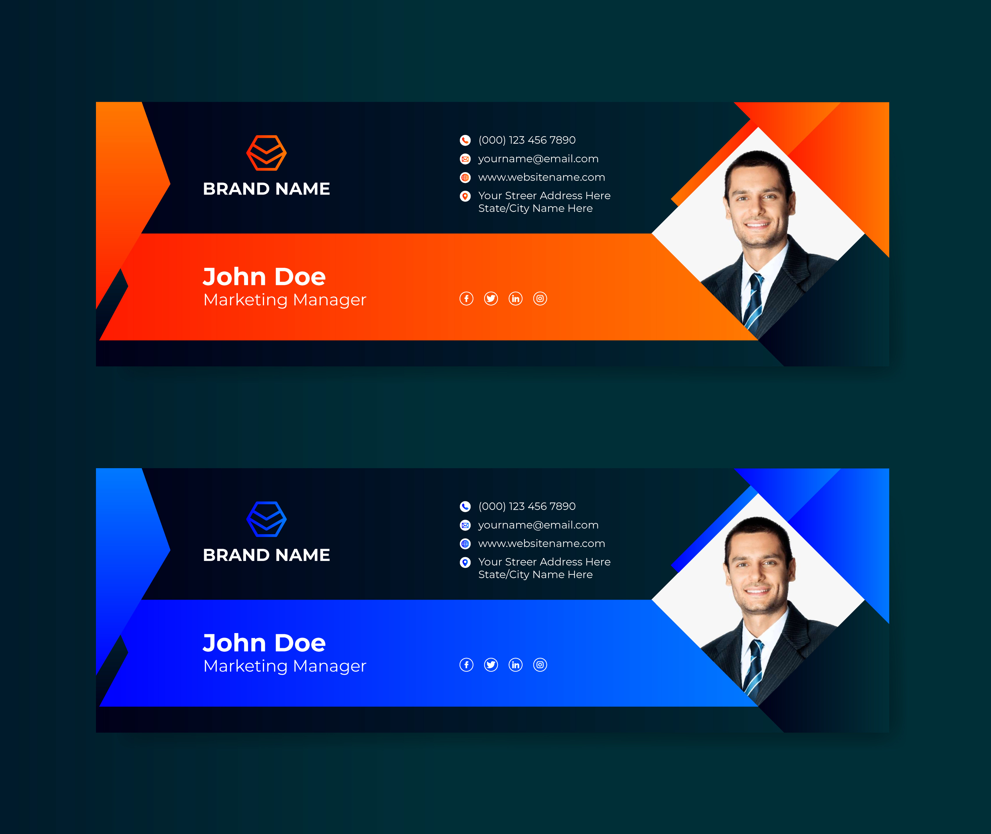 Email signature template design by Rubel Miah on Dribbble