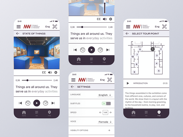 Audio guide app by Inna Shypka on Dribbble