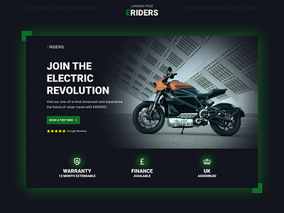 Eriders Landing Page by Antonio Hidalgo Garcia on Dribbble