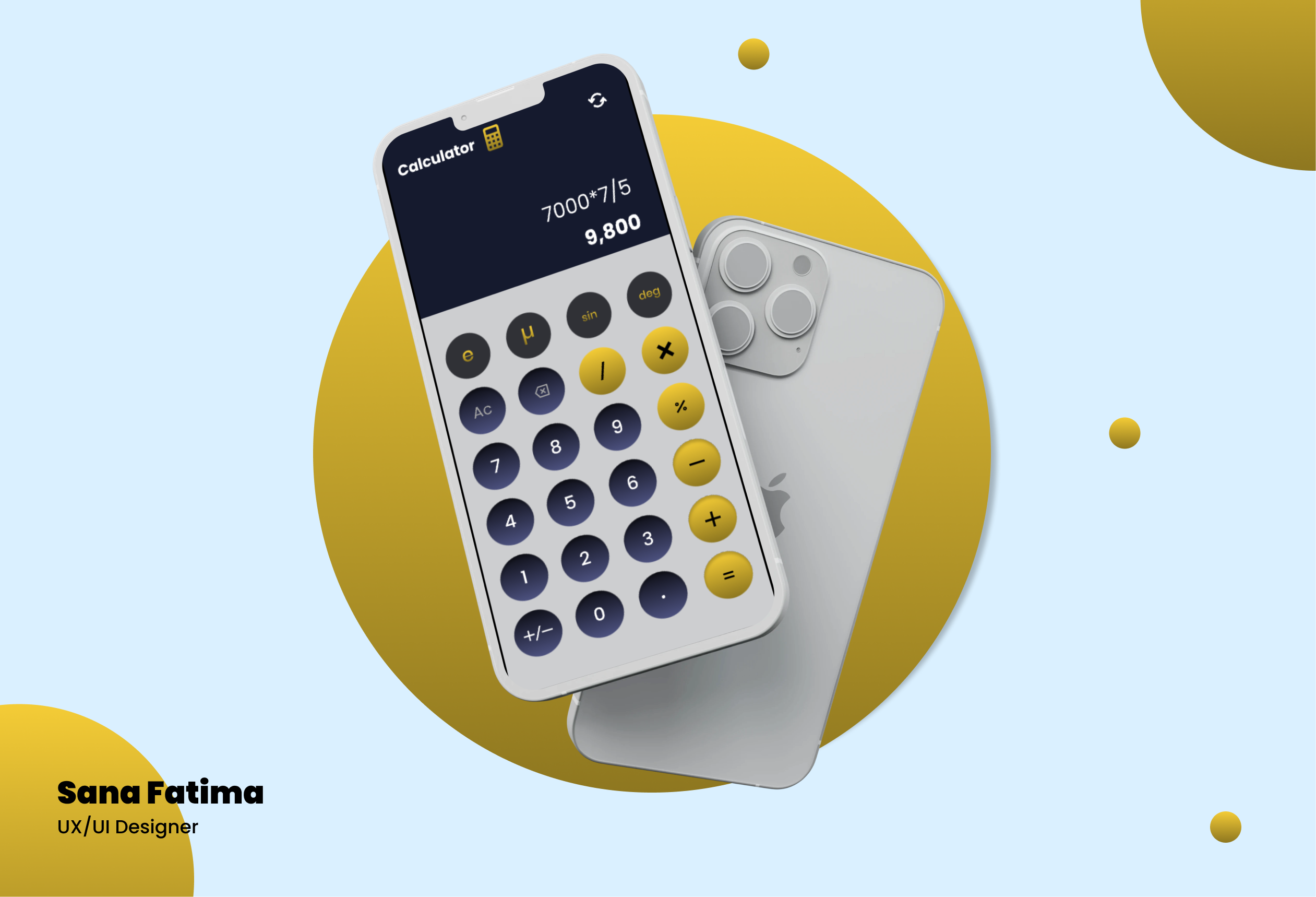 Calculator App UI Design by Sana Fatima on Dribbble