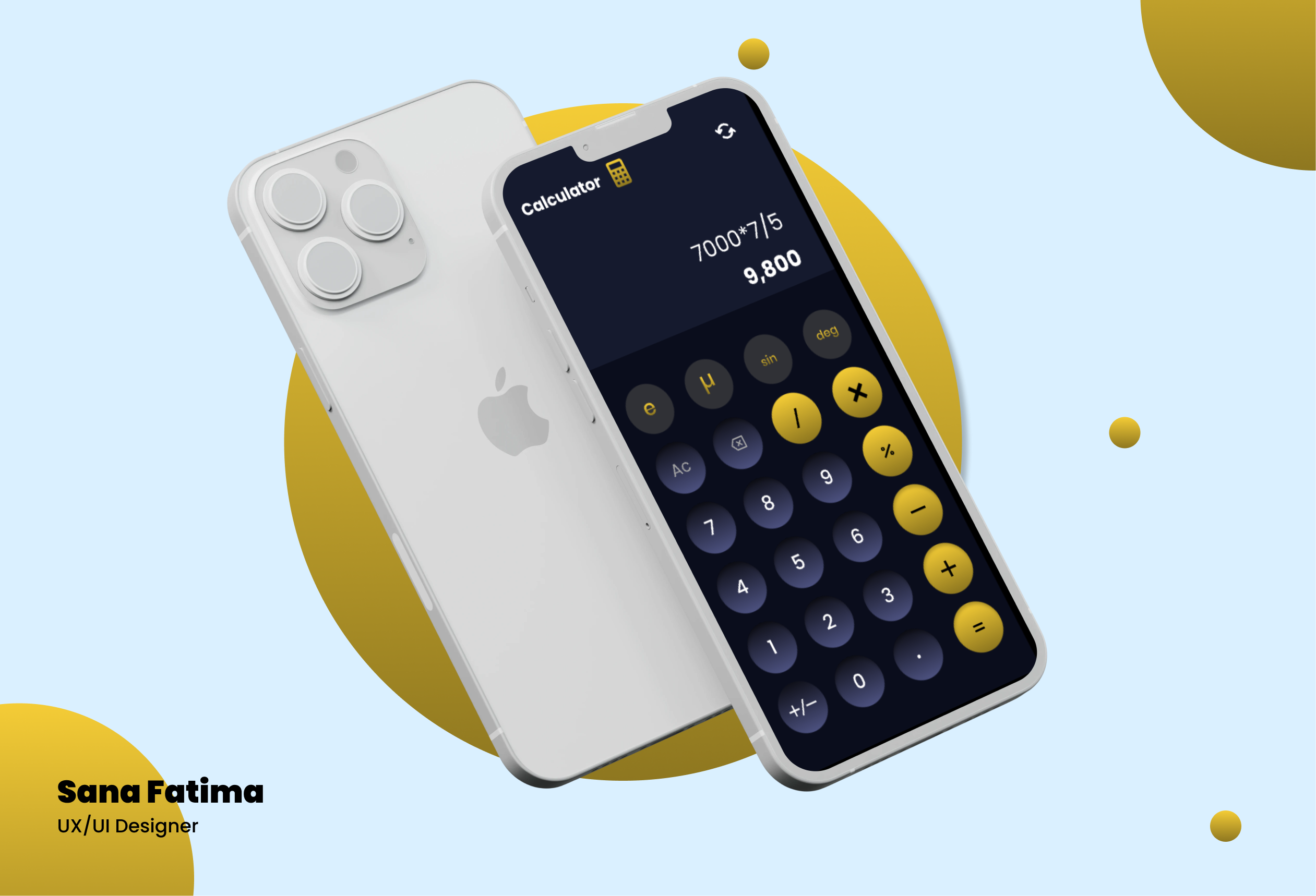 Calculator App UI Design by Sana Fatima on Dribbble