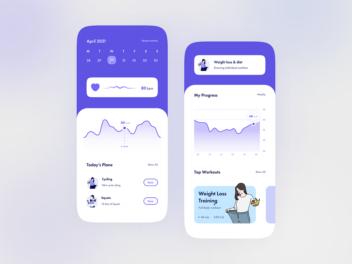 Nutrition App designs, themes, templates and downloadable graphic ...