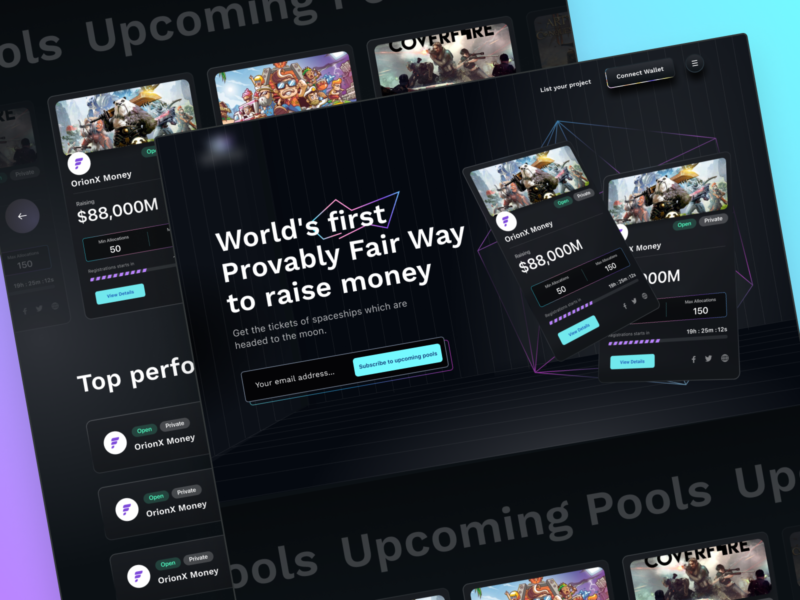 Web3 IGO Launchpad for P2E Games by Koncepted on Dribbble