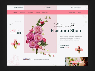Flowsumu - Flower Shop Website design by Md Sakib for Pixency on Dribbble