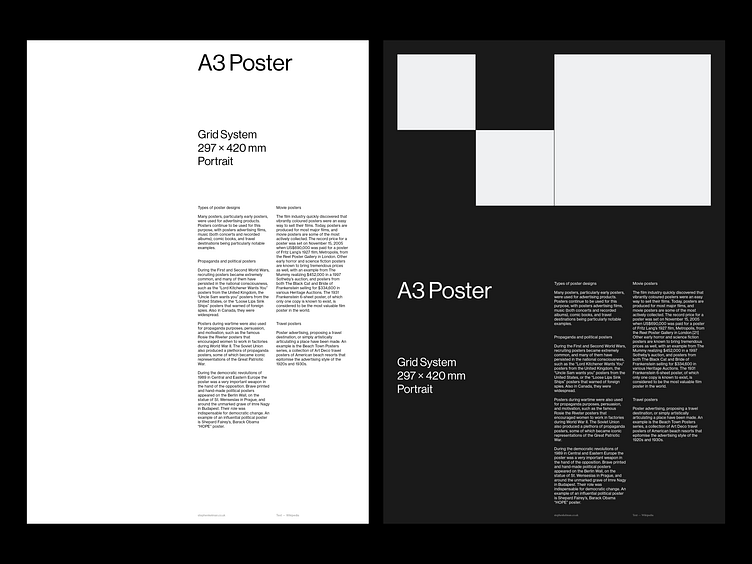 A3 International Typographic Style Poster Grid System InDesign by ...