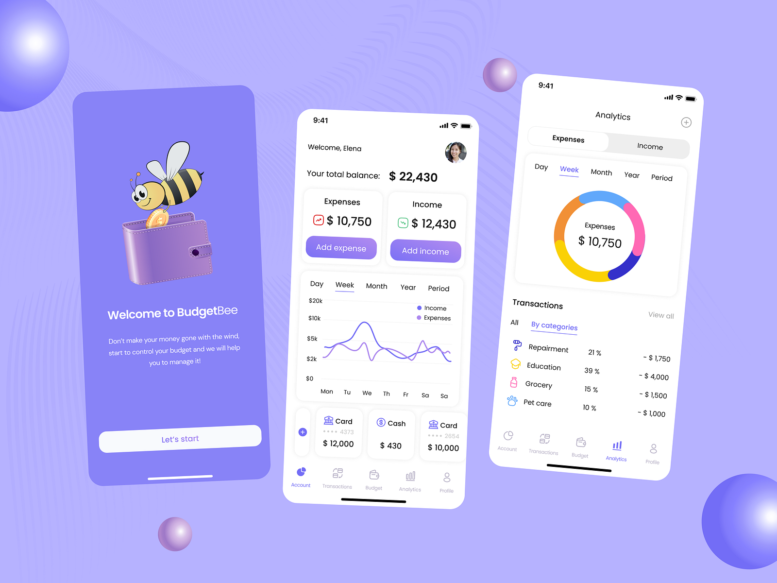 Money Saving App by Olga Mayorova on Dribbble