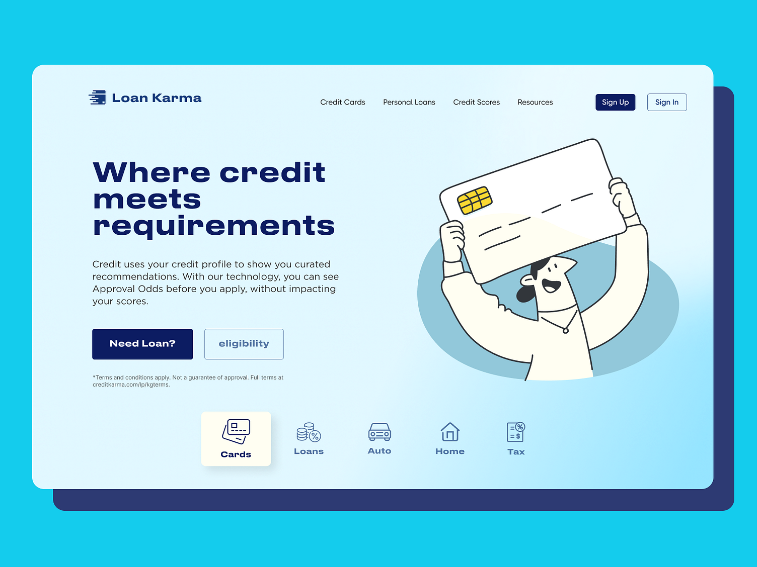 Credit App Landing Page by Saquib Shah on Dribbble