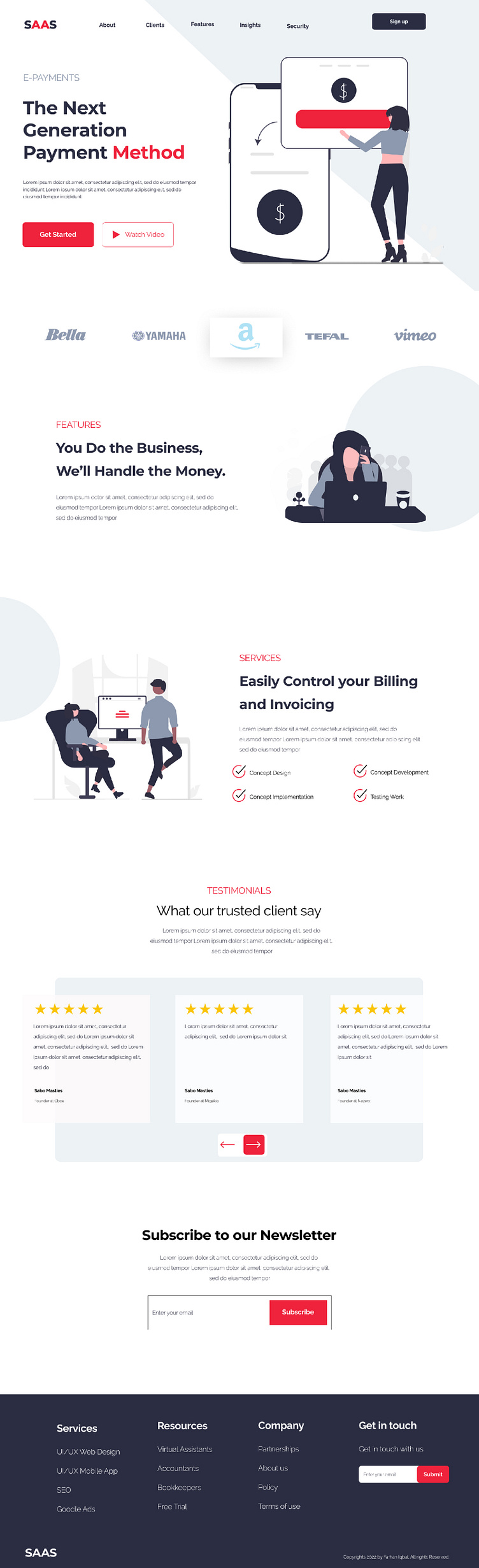 Saas Fintech Landing Page by Farhan Iqbal on Dribbble