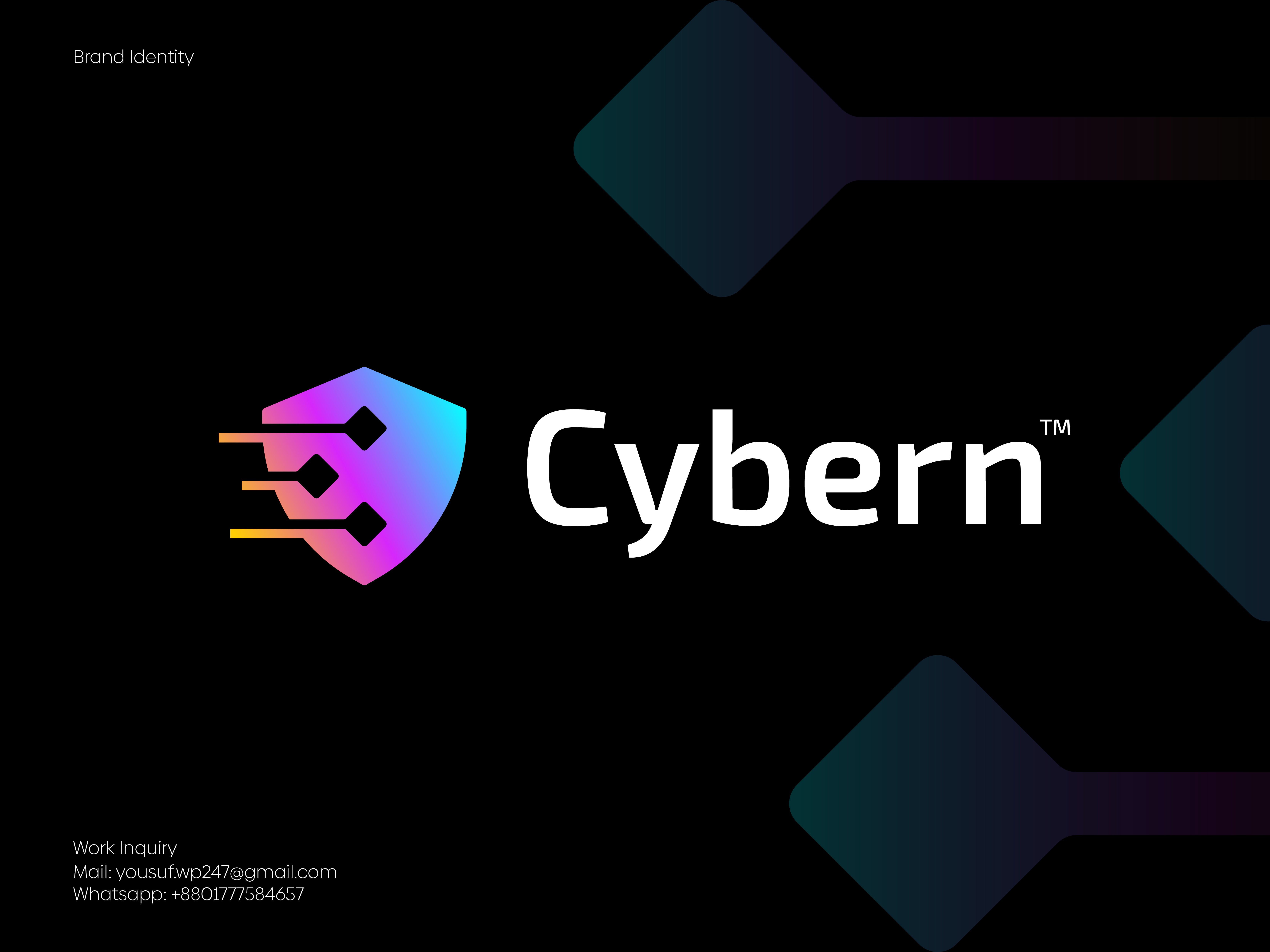 Cyber Security Logo Design | Modern Shield, Cyber Logo Concept by Sumon ...