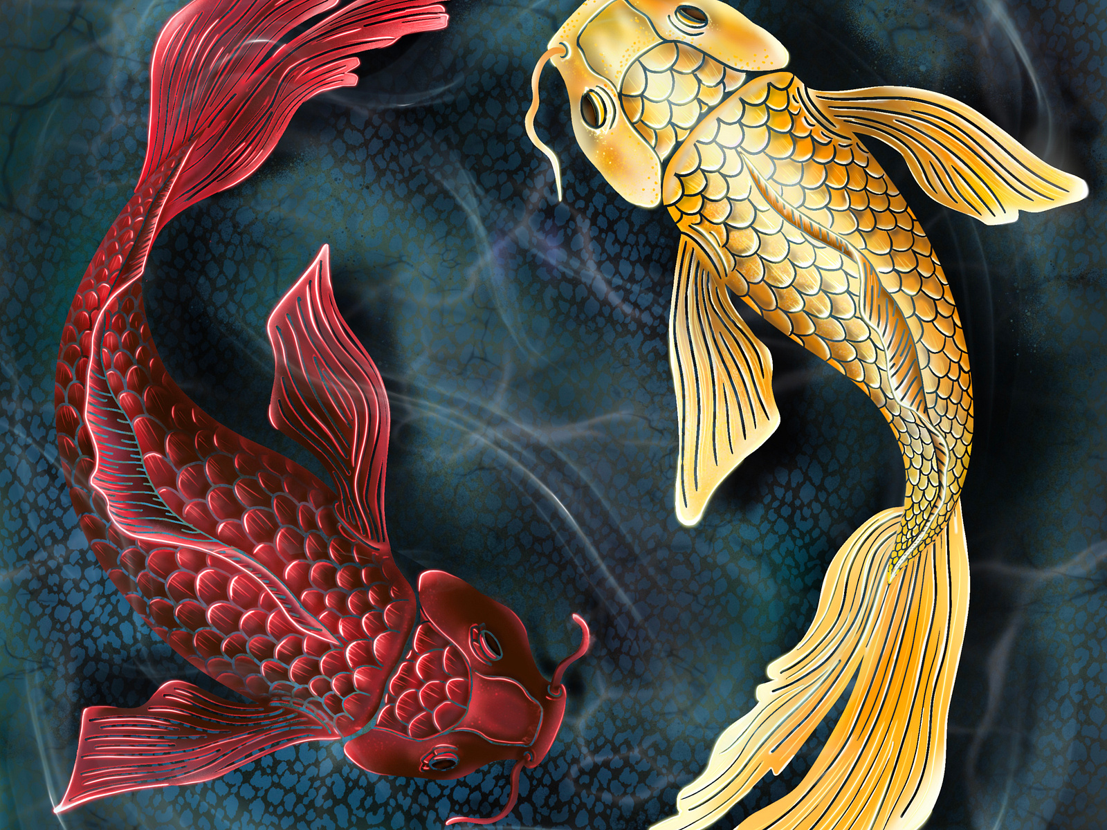 Yin Yang Koi by Michelle Smith on Dribbble