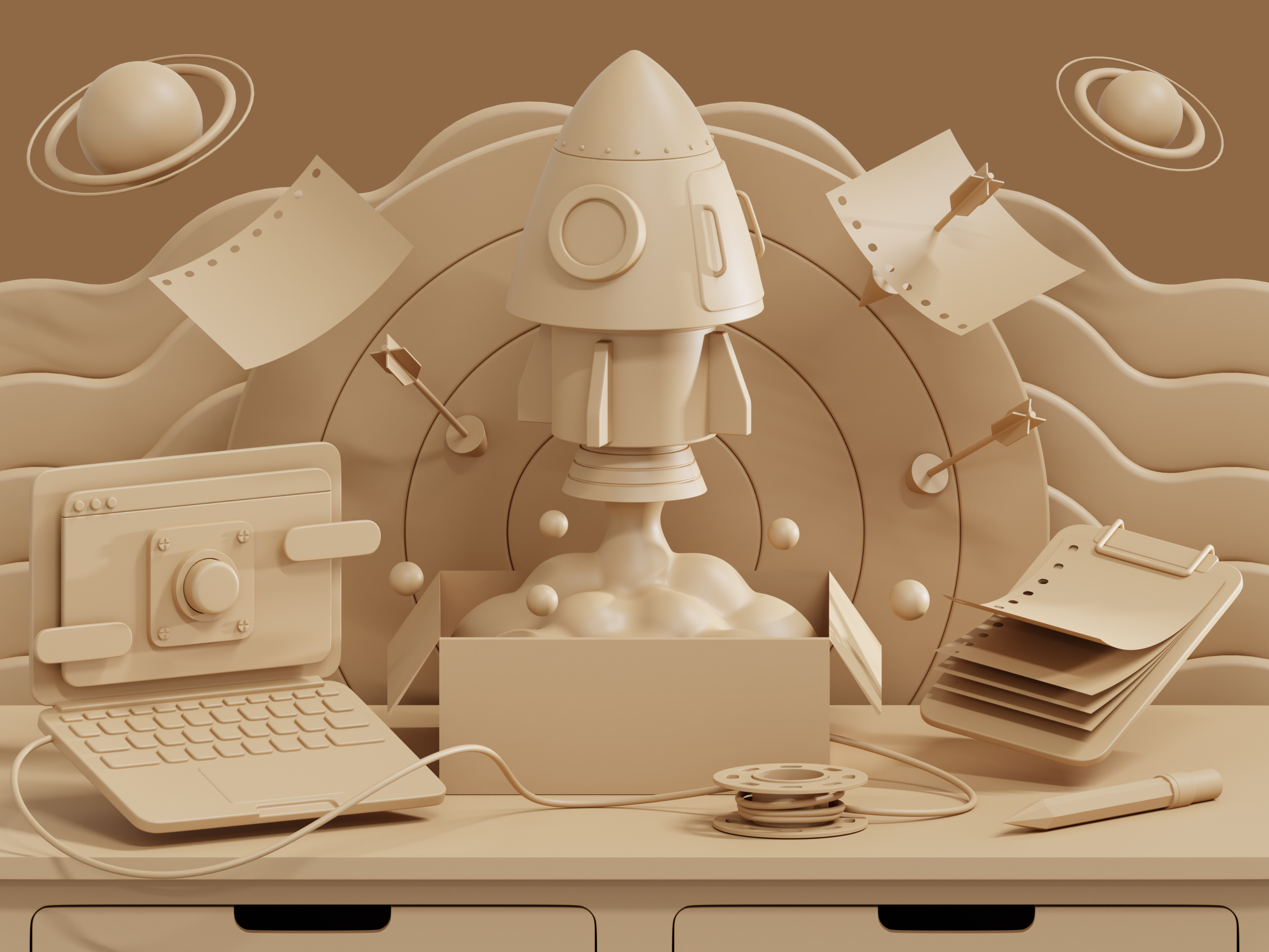 Product Launch 3D Illustration 🚀 by Sigit Setyo Nugroho for One Week ...