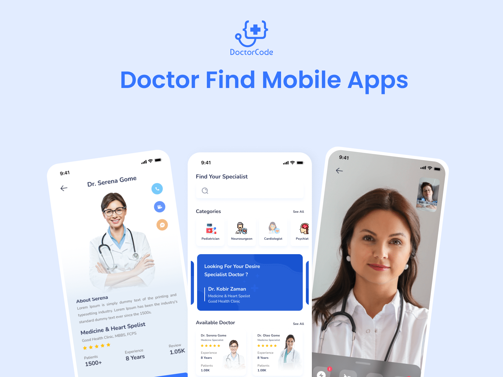 DoctorCode - Doctor Find Mobile App by Getweb Inc on Dribbble