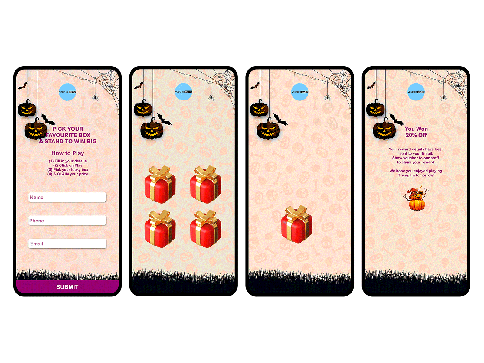 Pick A Box by Vouchermatic on Dribbble