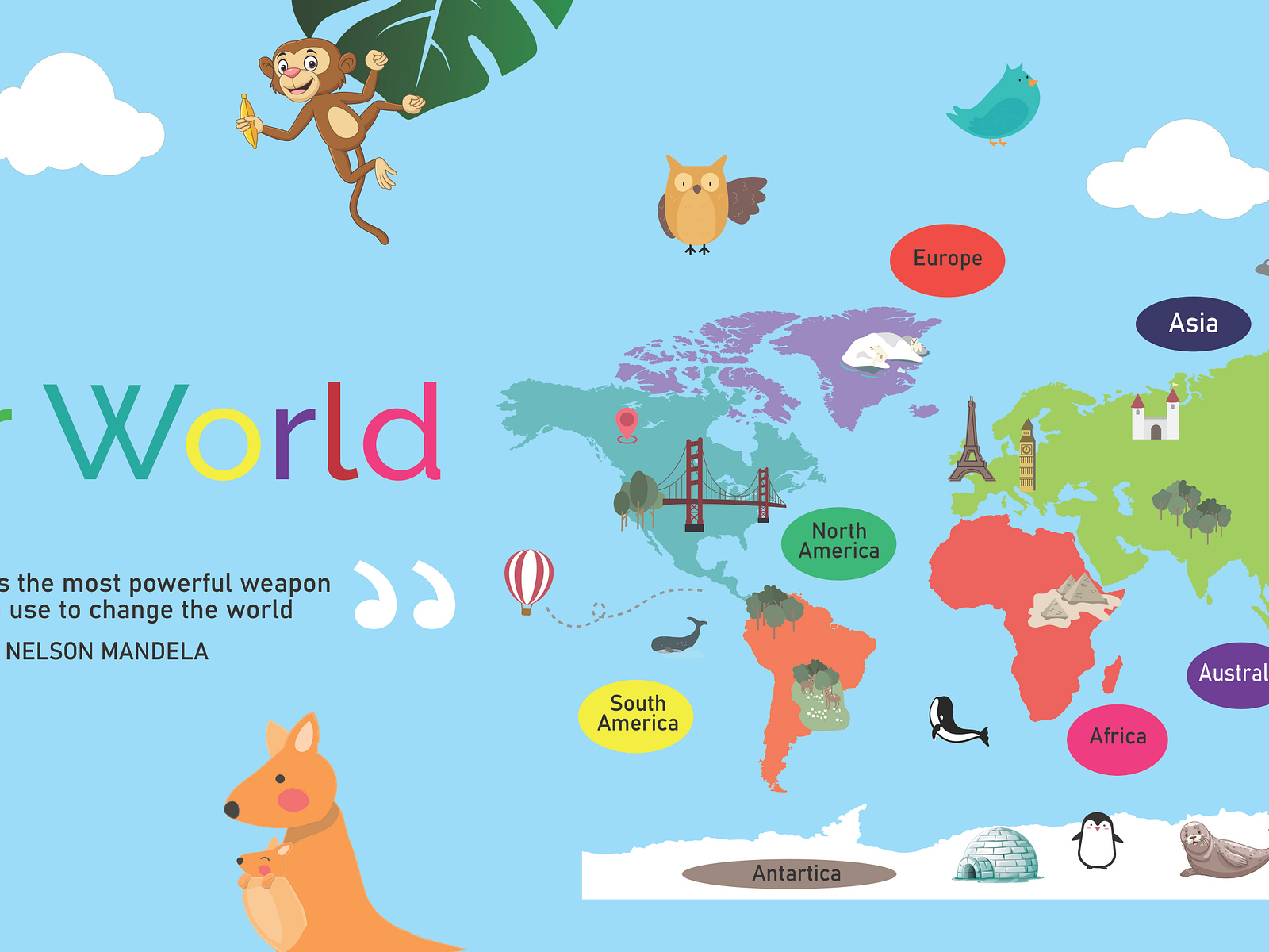 OUR WORLD - WALL MURAL by Muhammad Ahmad Mauritiuswala on Dribbble