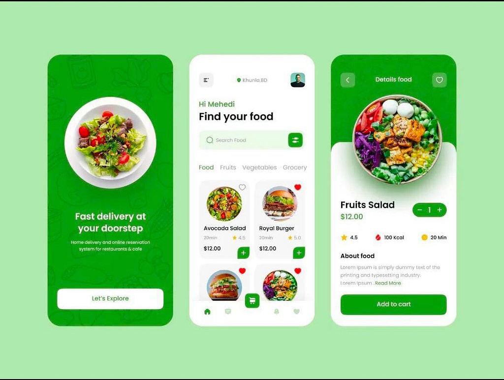 Delivery App Design by Momina Qadeer on Dribbble