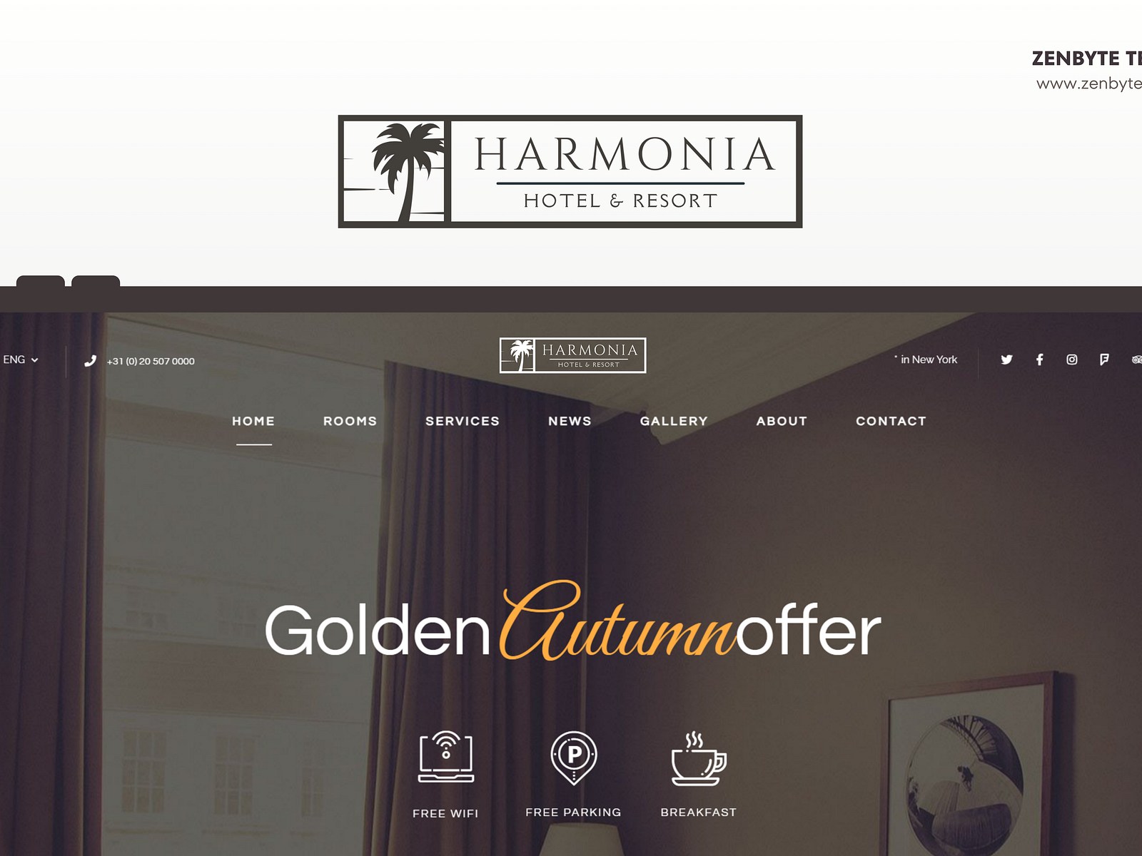 Harmonia – Luxurious Hotel & Resort Booking by ZenByte Technology on Dribbble