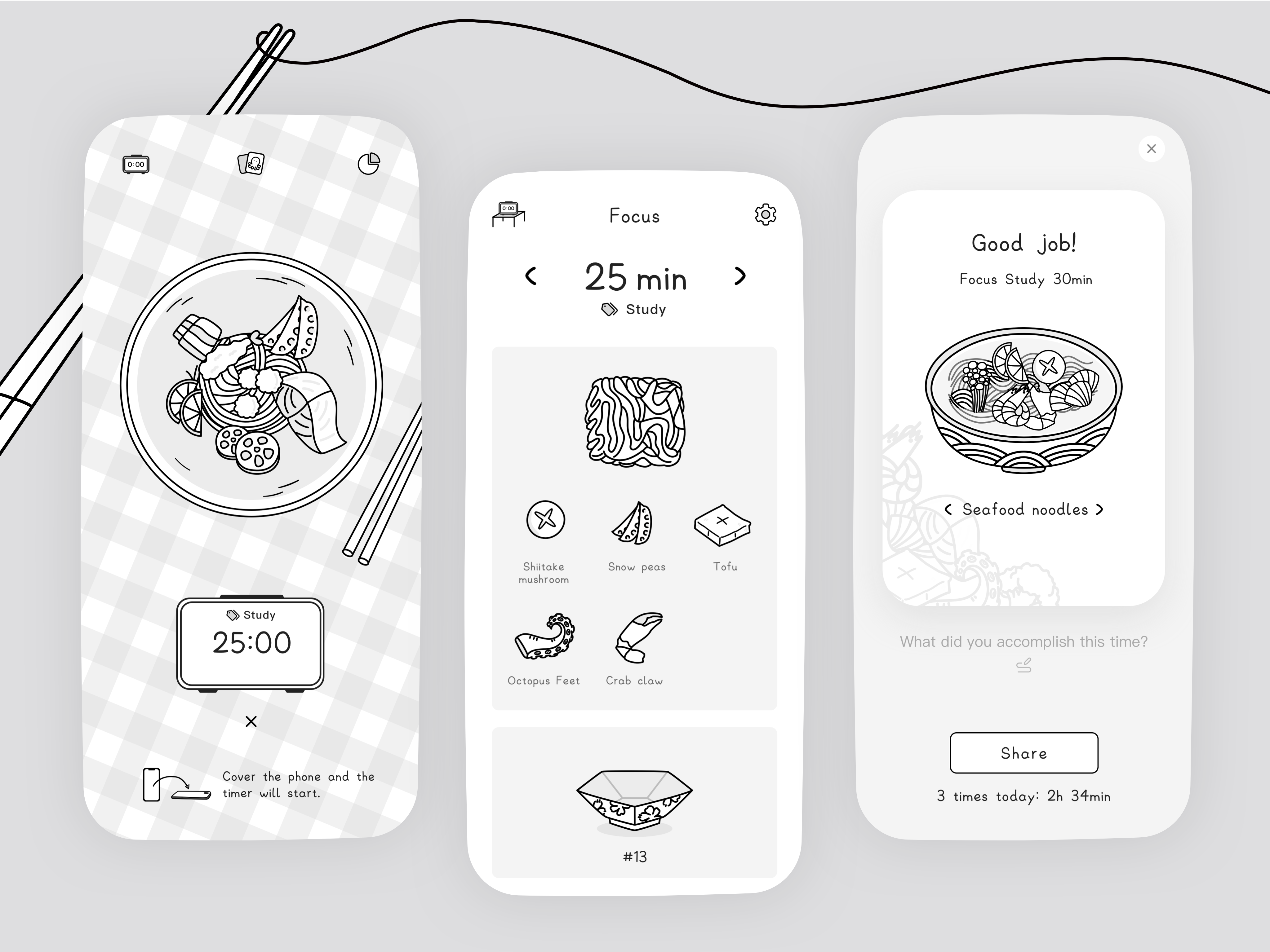 Focus Noodles Mobile App by ideaTiny Studio on Dribbble