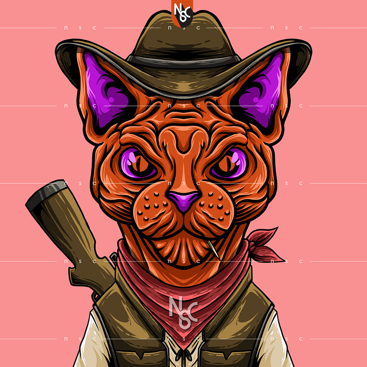 Sphynx Cowboy.NFT Collectibles by NSC.gd on Dribbble