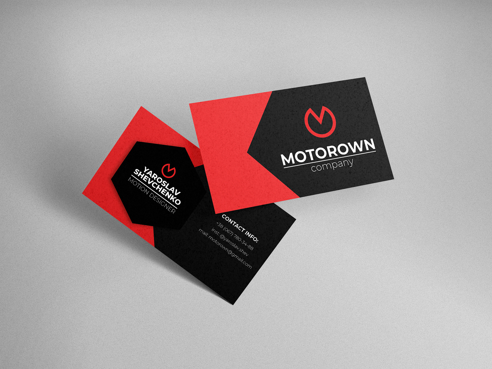 MOTOROWN — business card by Oleksandr Luchenko on Dribbble