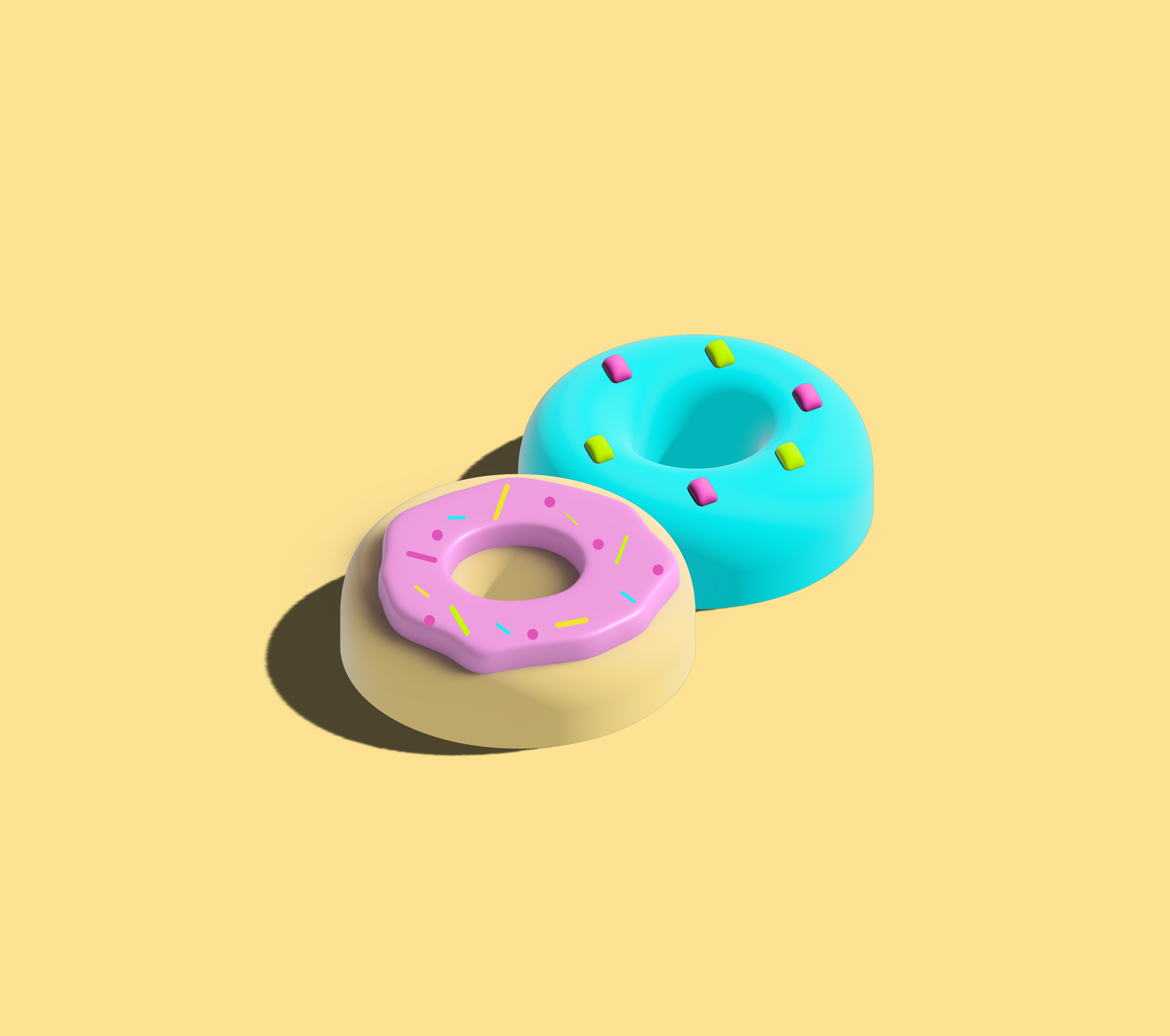 3d donuts by Daria on Dribbble