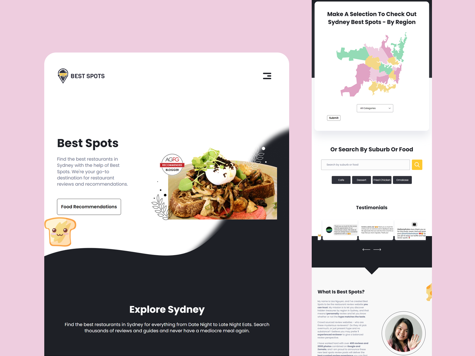 Restaurant Review Website by AppSalon on Dribbble