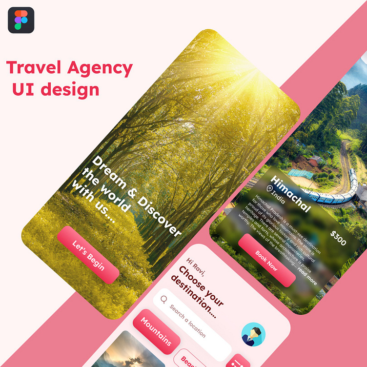 Travel App UI design by Deep Biswas on Dribbble