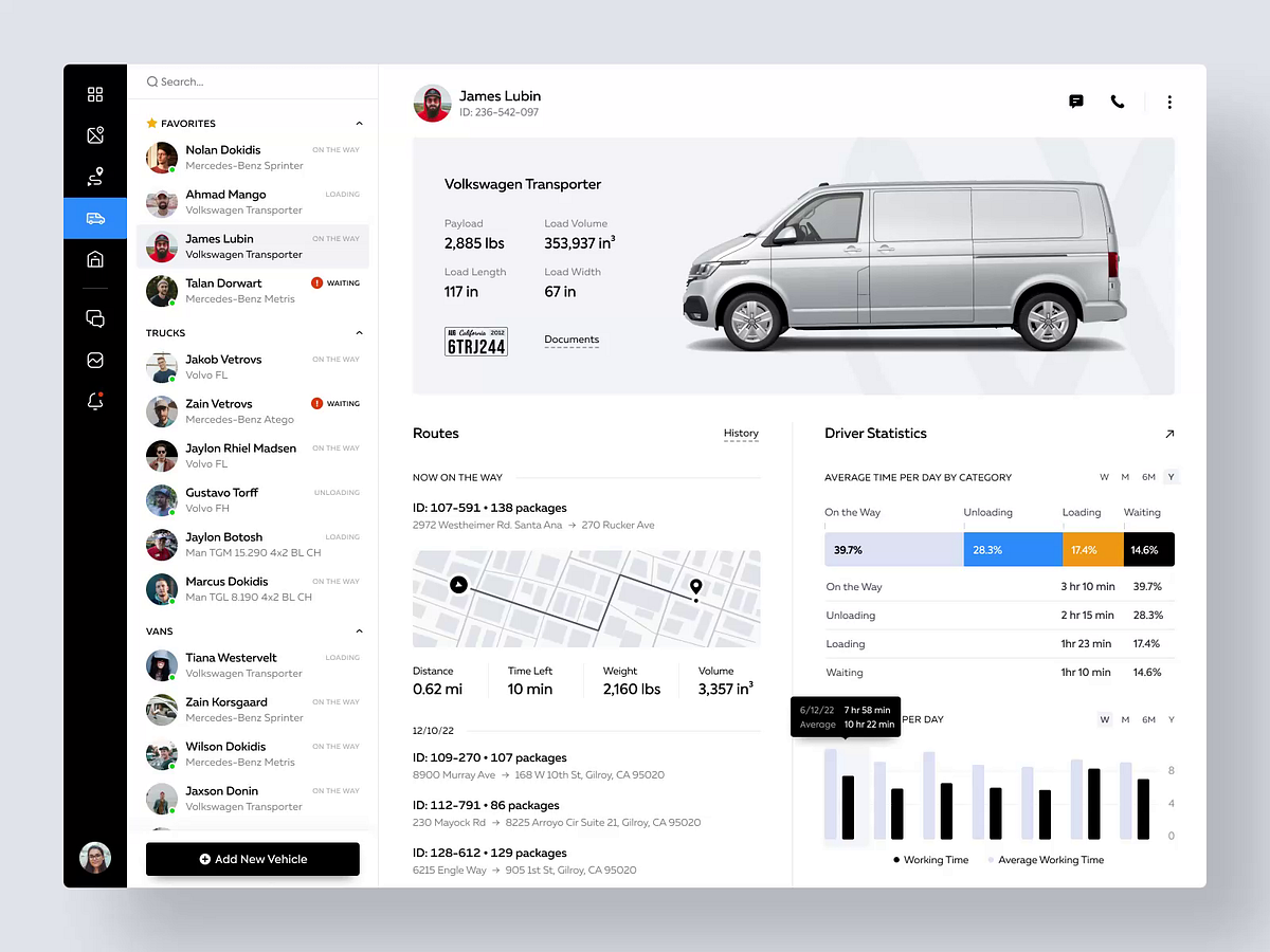 Cargo Delivery Admin Portal by Conceptzilla on Dribbble